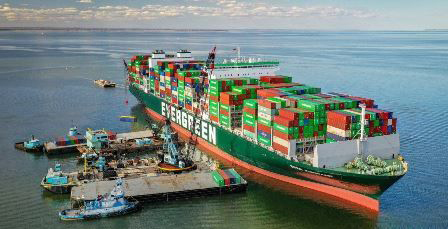 Ever Forward is Refloated After 35 Days Stuck in the Bay