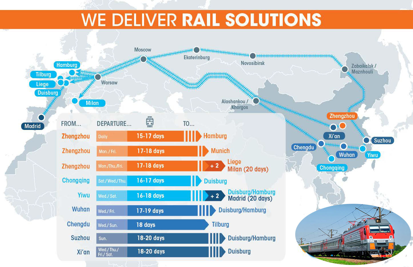 China-Europe Freight Train Service - Rail Freight Transport