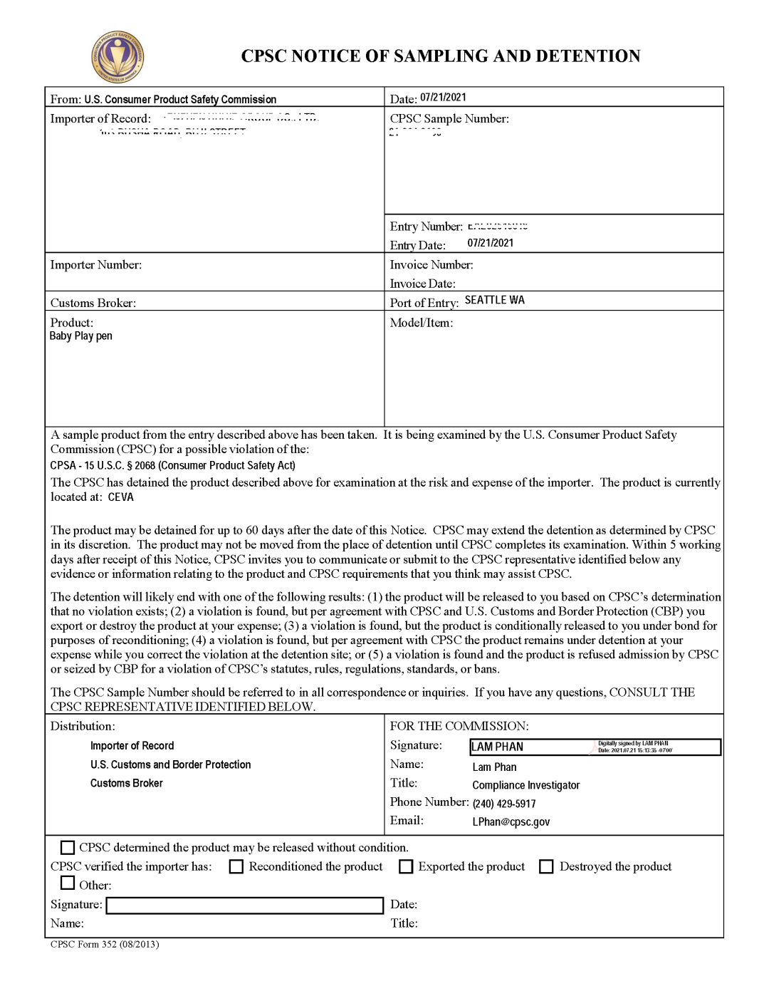 CPSC Customs Hold | Why & How to Resolve - STU Supply Chain