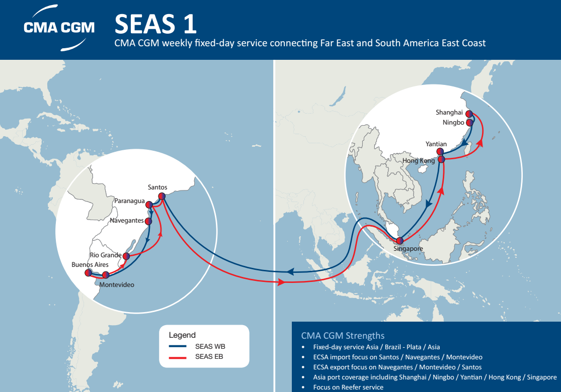 CMA's Service for Asia-Latin/South America Routes - STU